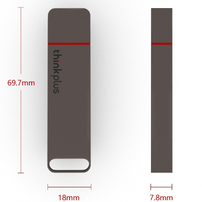 ThinkPad 联想thinkplus移动固态闪存优盘USB3.1高速传输U盘 金属 TU100 Pro 灰色 1TB-中盛云商